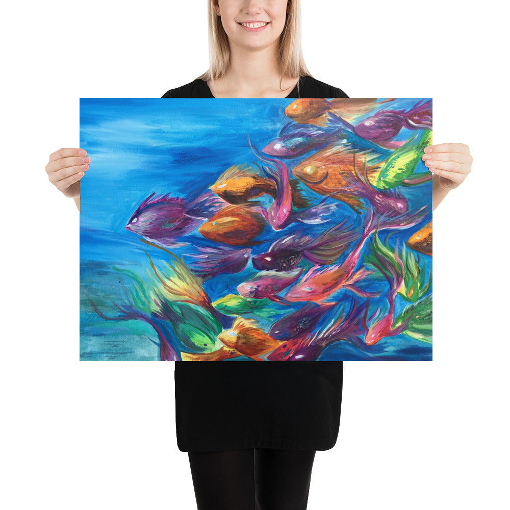 Rainbow Fish Print – Mann Art